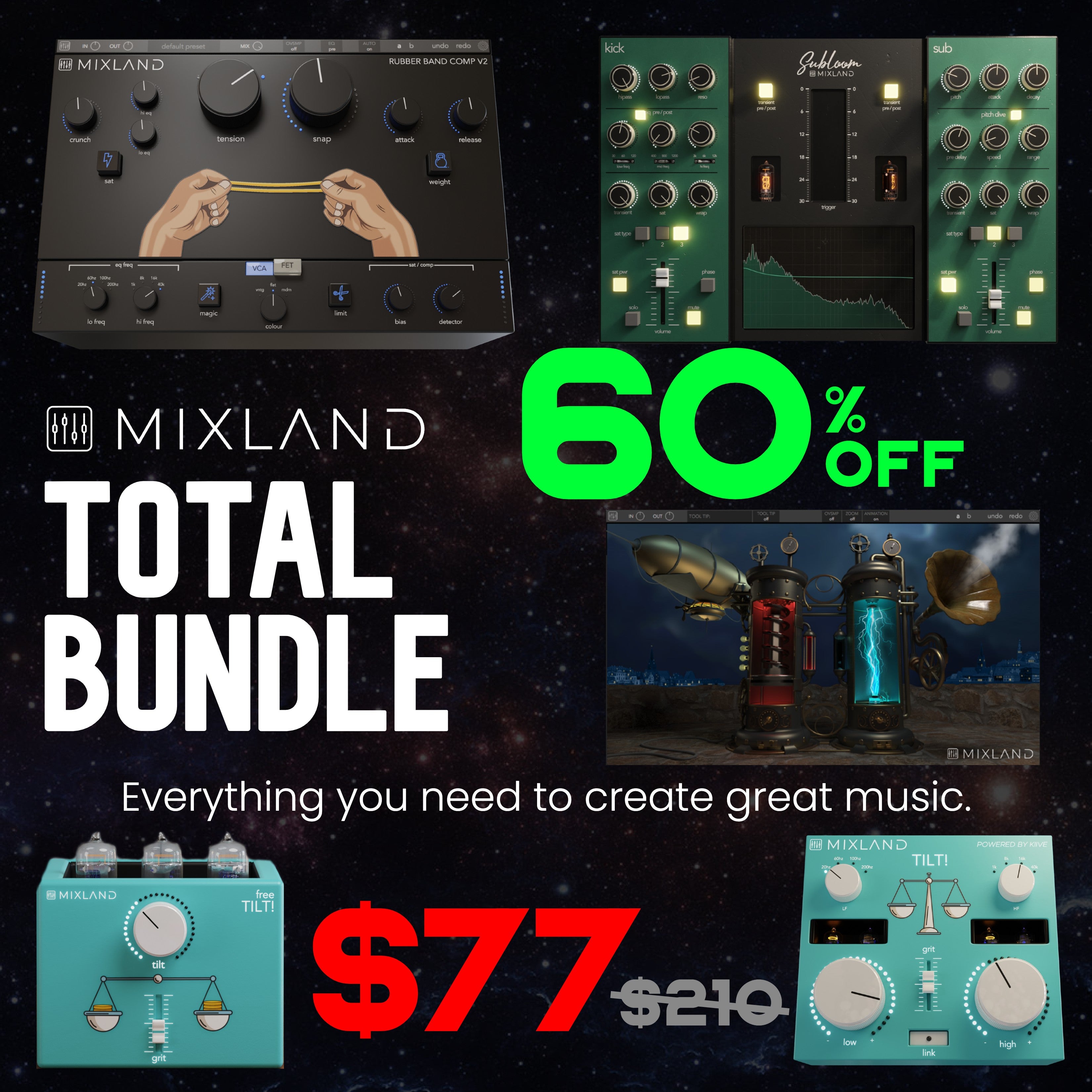 MIXLAND: Plugins for Music Production, Mixing, and Engineering